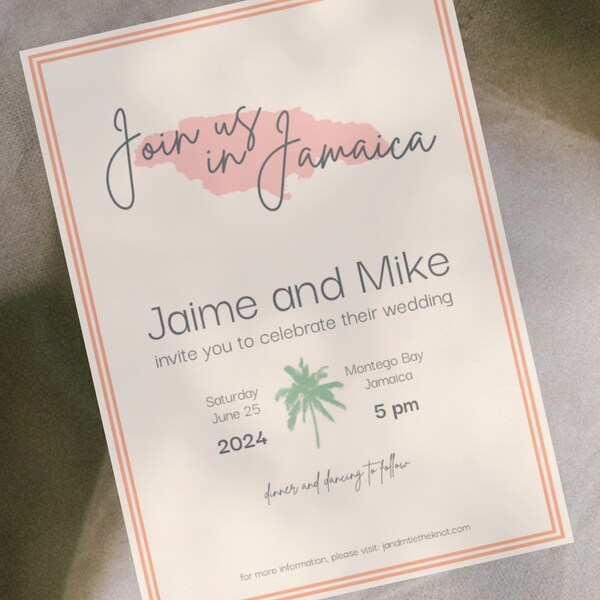 Wedding Invitations Jamaica - Etsy