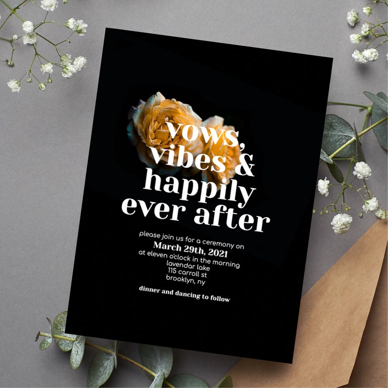 Dark Wedding Invitations - Etsy