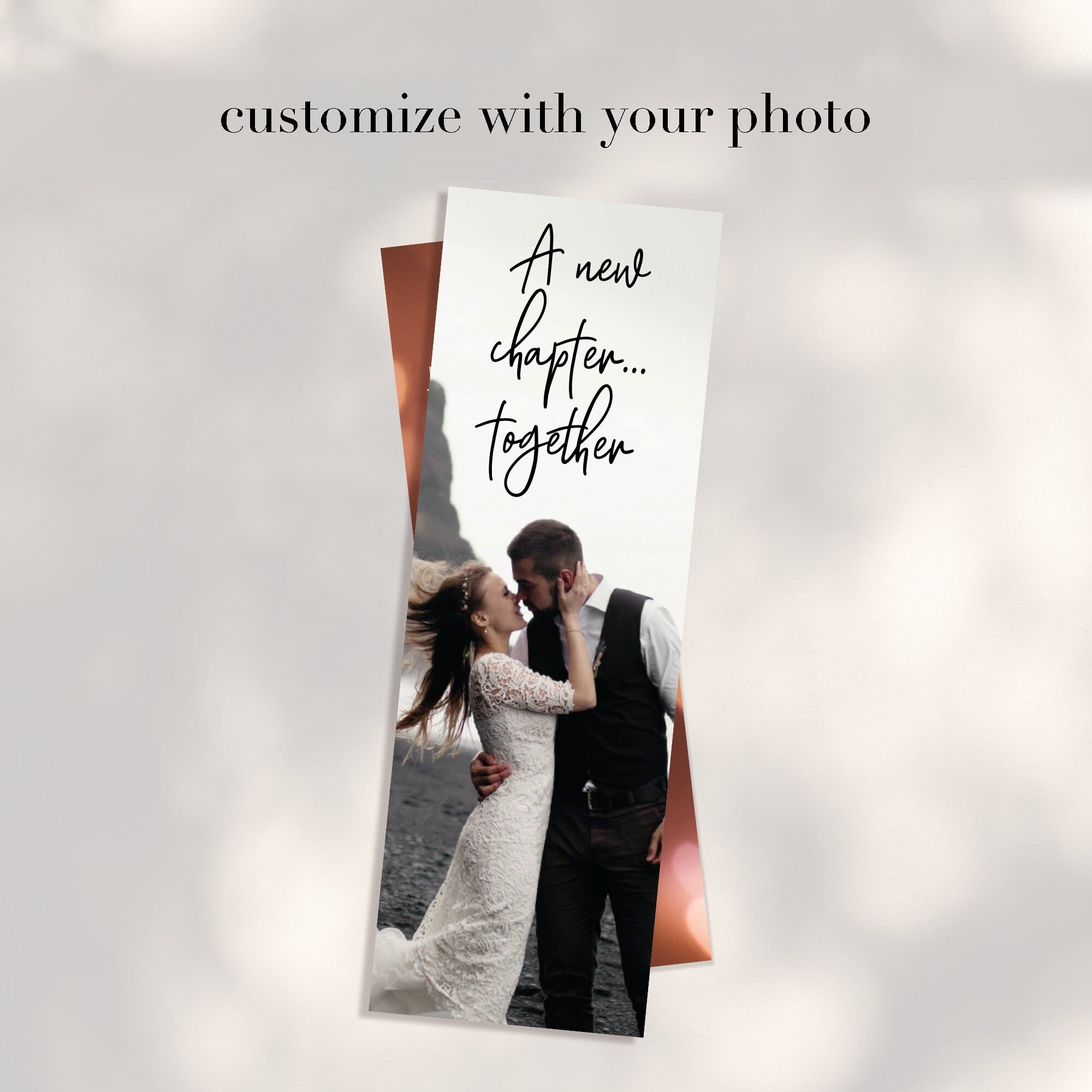 Wedding Bookmark Digital Download, Happily Ever After Personalized ...