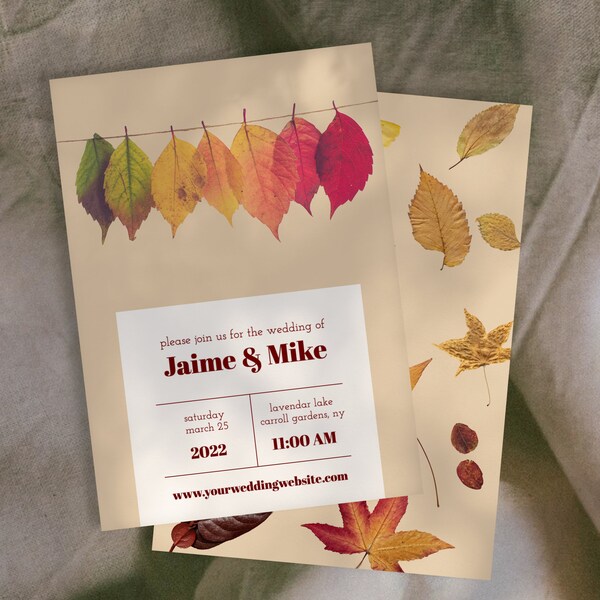 September Wedding Invitations - Etsy