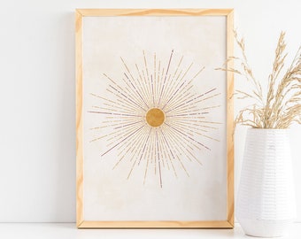 Boho Sun Print - Etsy