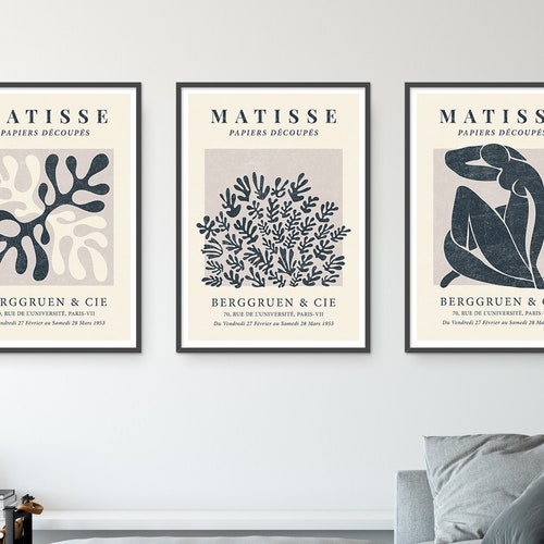 Matisse Print Set of 3 Henri Matisse Printable Boho Museum | Etsy