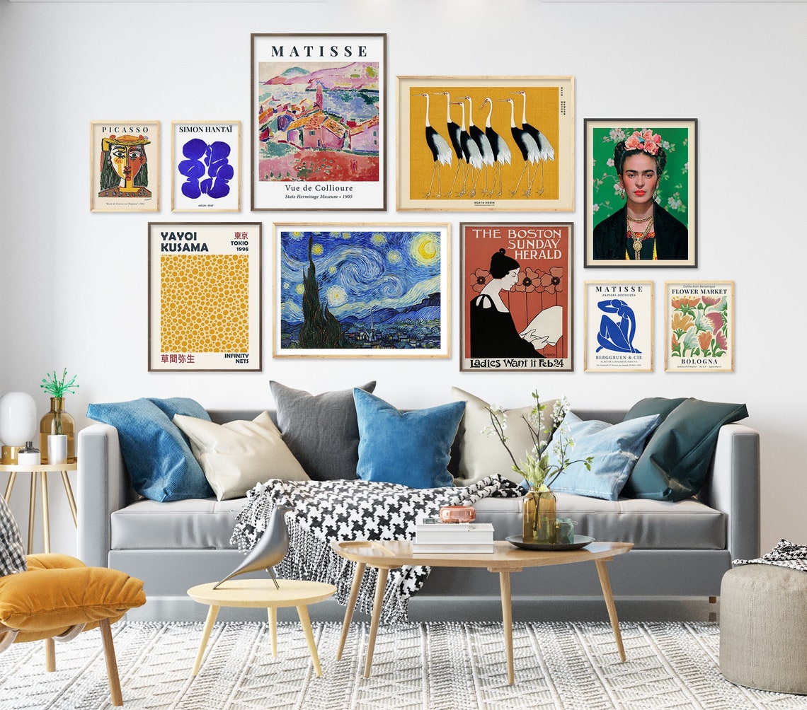 Gallery Wall Art Set of 10 Eclectic Print Set Abstract Poster - Etsy