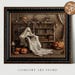 Halloween Ghost Reading Book Print Vintage Gothic Printable Wall Art ...