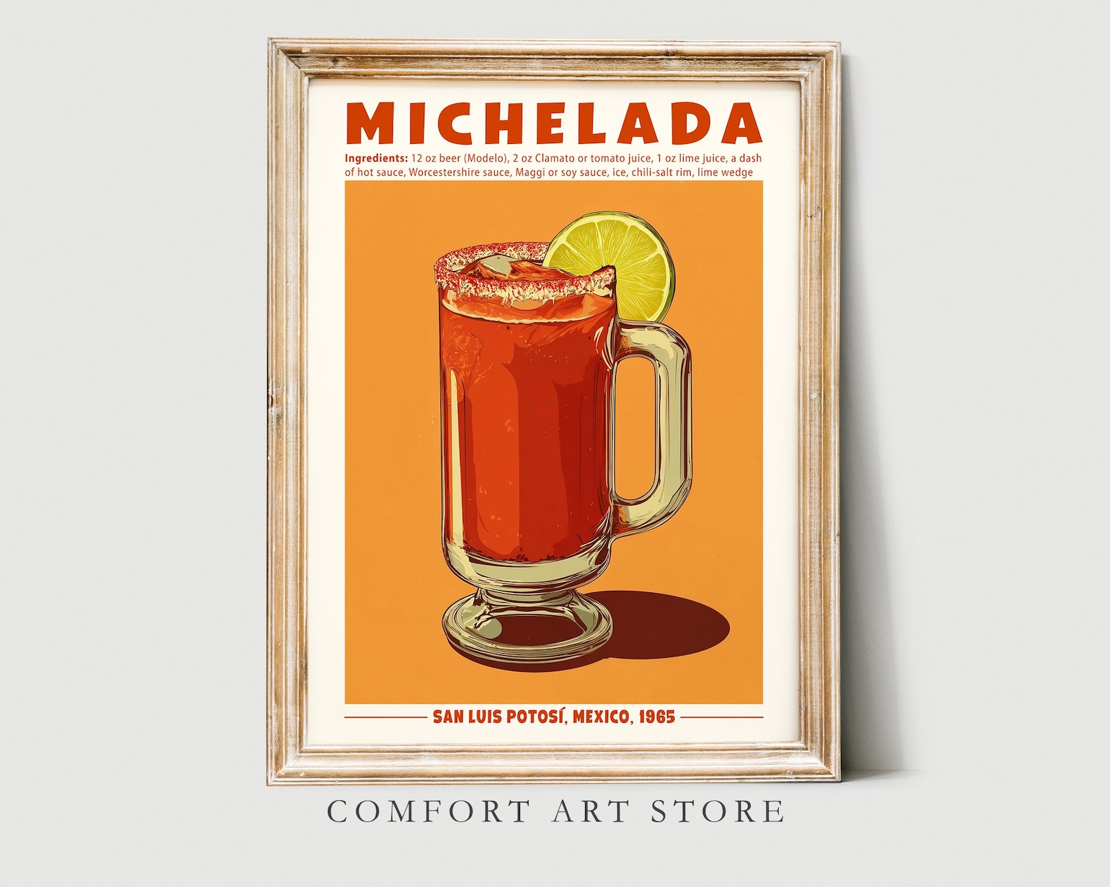 Michelada Modelo Cocktail Print Poster Alcohol Cocktail Sign Home Bar ...