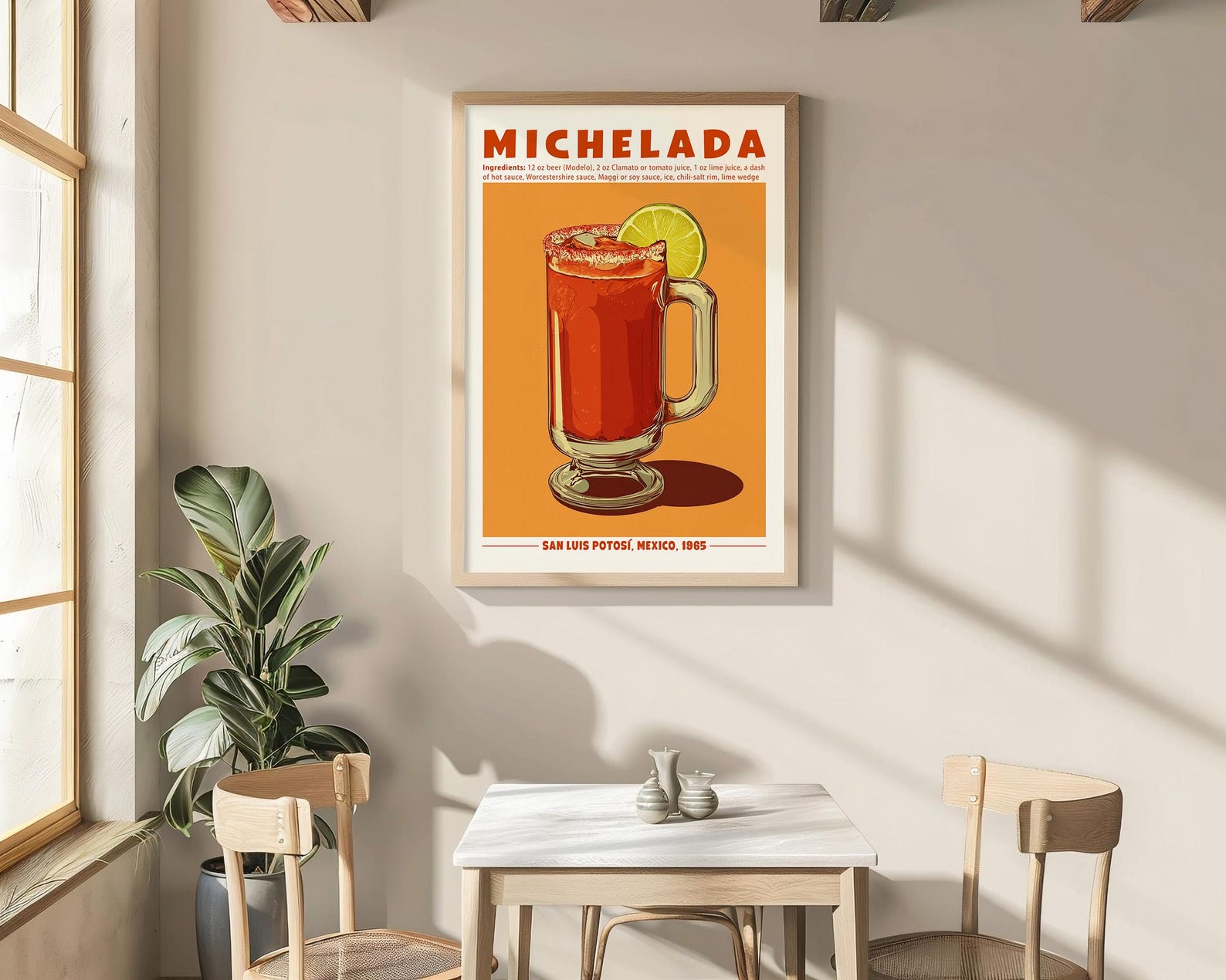 Michelada Modelo Cocktail Print Poster Alcohol Cocktail Sign Home Bar ...