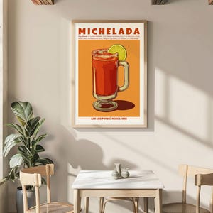 Michelada Modelo Cocktail Print Poster Alcohol Cocktail Sign Home Bar ...