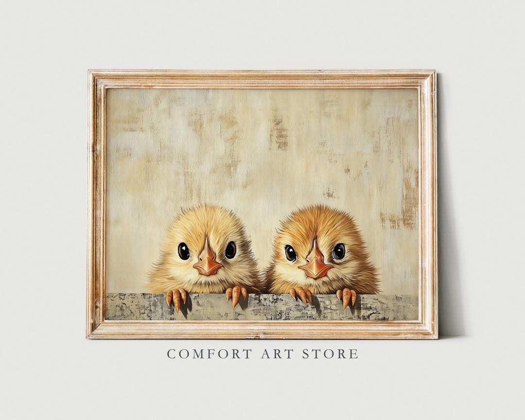 Easter Printable Art Easter Baby Chicks Print Easter Chicken Spring ...