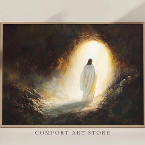 Easter Wall Art Resurrection Jesus Easter Printable Vintage Christian ...