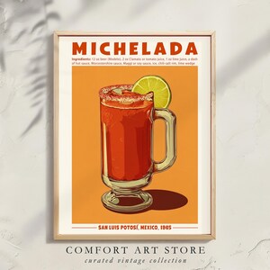 Michelada Modelo Cocktail Print Poster Alcohol Cocktail Sign Home Bar ...