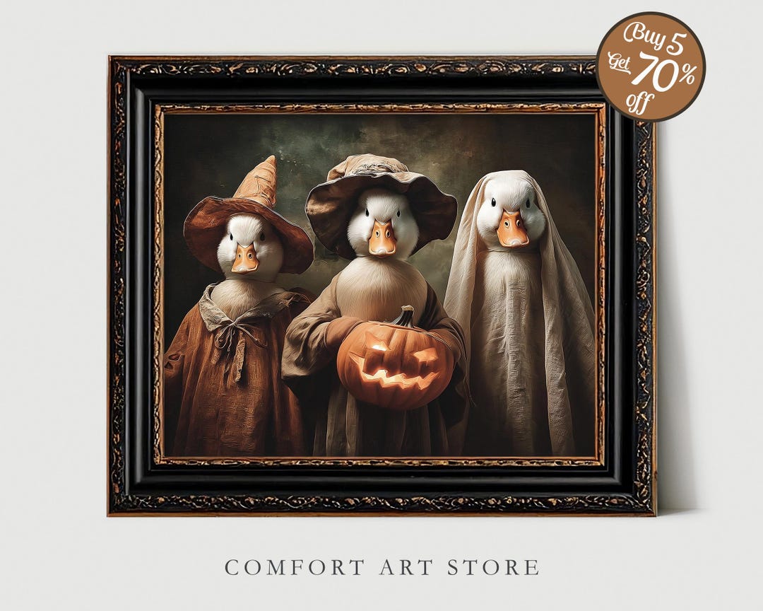 Halloween Duck Print Three Cute Ducks Printable Halloween Costumes ...