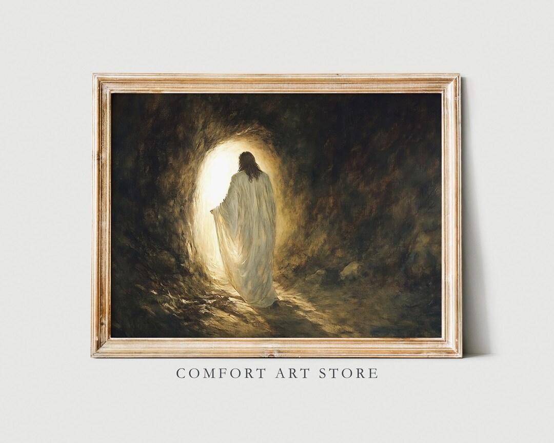 Easter Wall Art Resurrection Jesus Easter Printable Vintage Christian ...