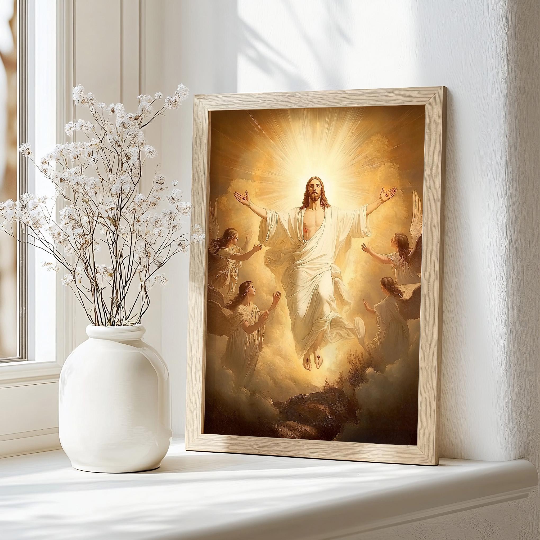 Easter Wall Art Resurrection Jesus Easter Printable Vintage Christian ...