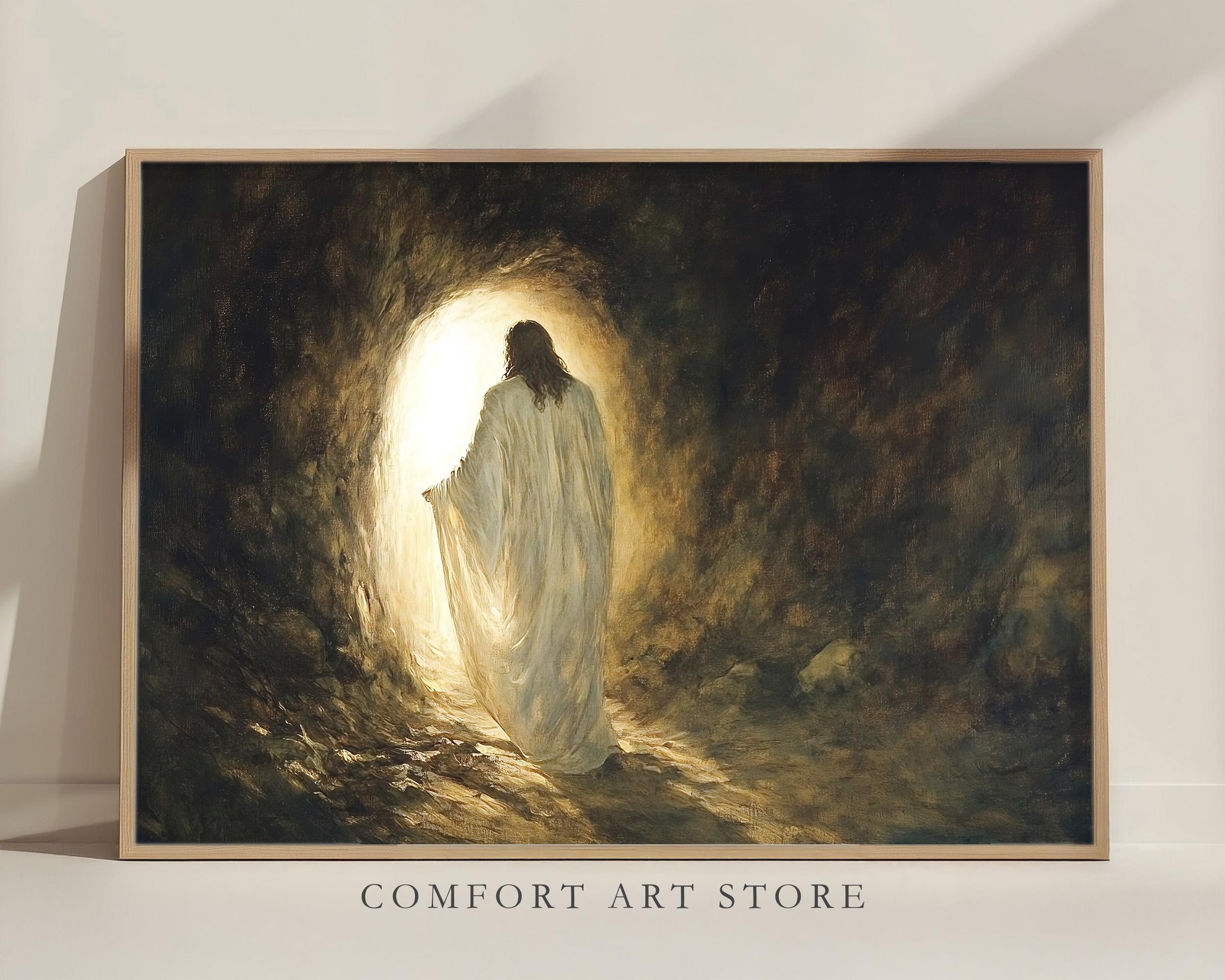 Easter Wall Art Resurrection Jesus Easter Printable Vintage Christian ...