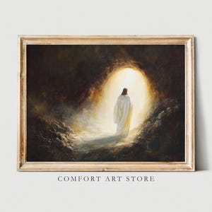 Easter Wall Art Resurrection Jesus Easter Printable Vintage Christian ...