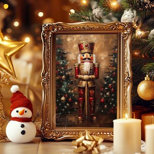 Christmas Nutcracker Vintage Wall Art Print, Dark Academia Holiday ...