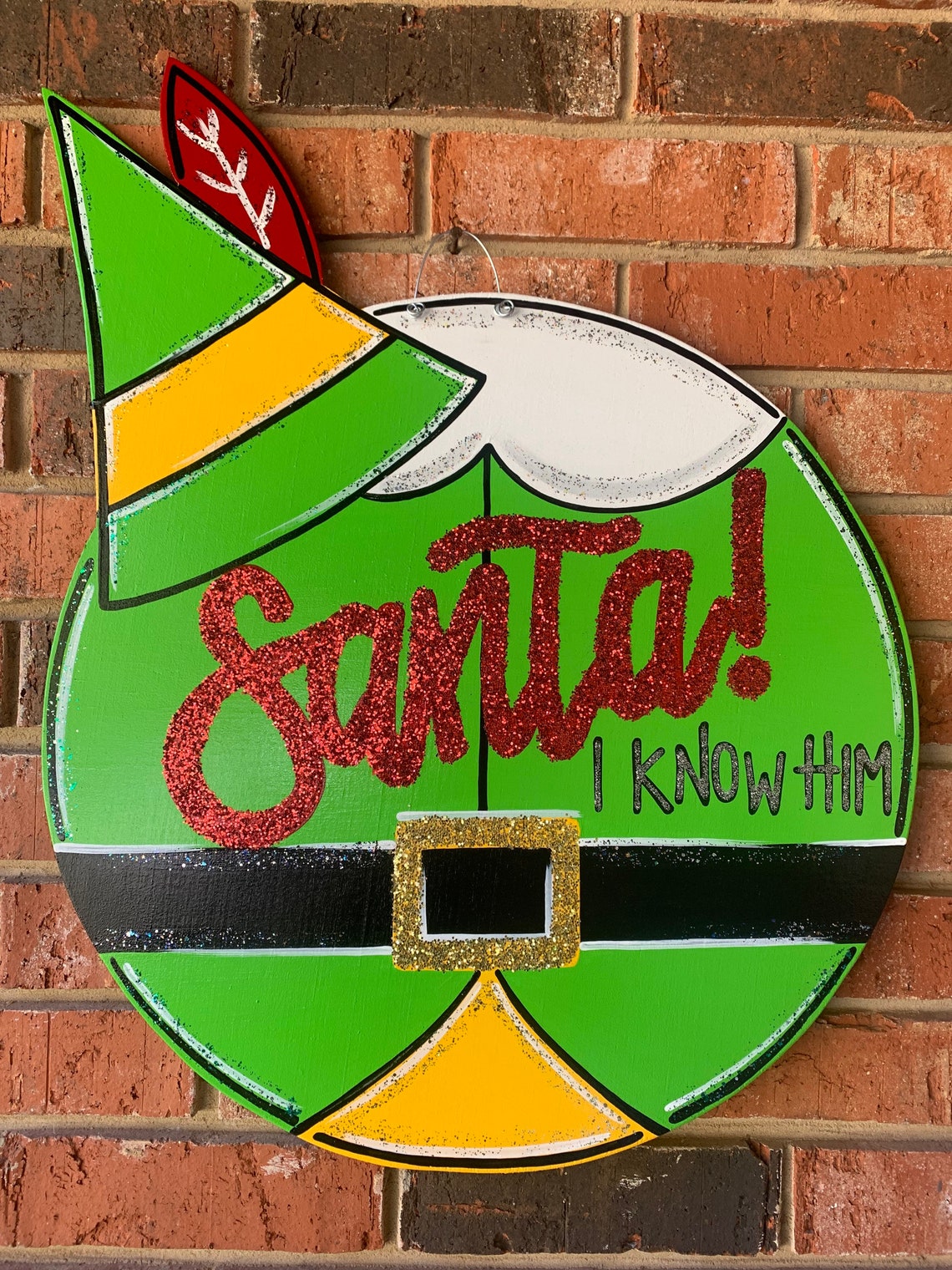 Template Christmas Door Hanger Template Elf Door Hanger - Etsy