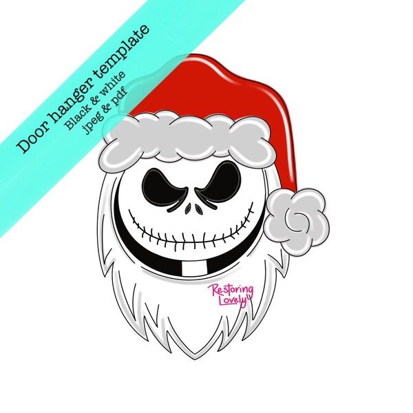 Santa Door Hanger Svg Etsy