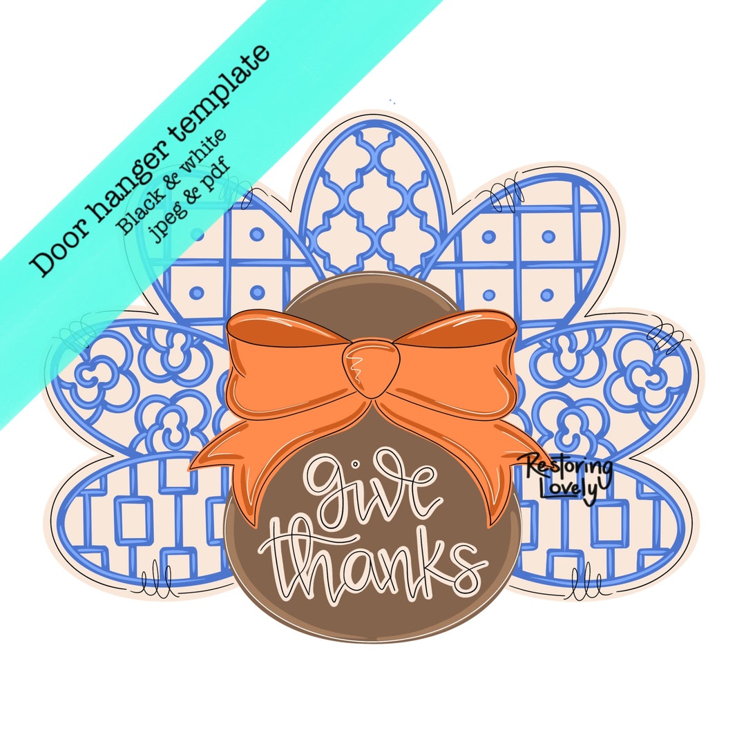 Template, Turkey Door Hanger Template, Thanksgiving Template ...