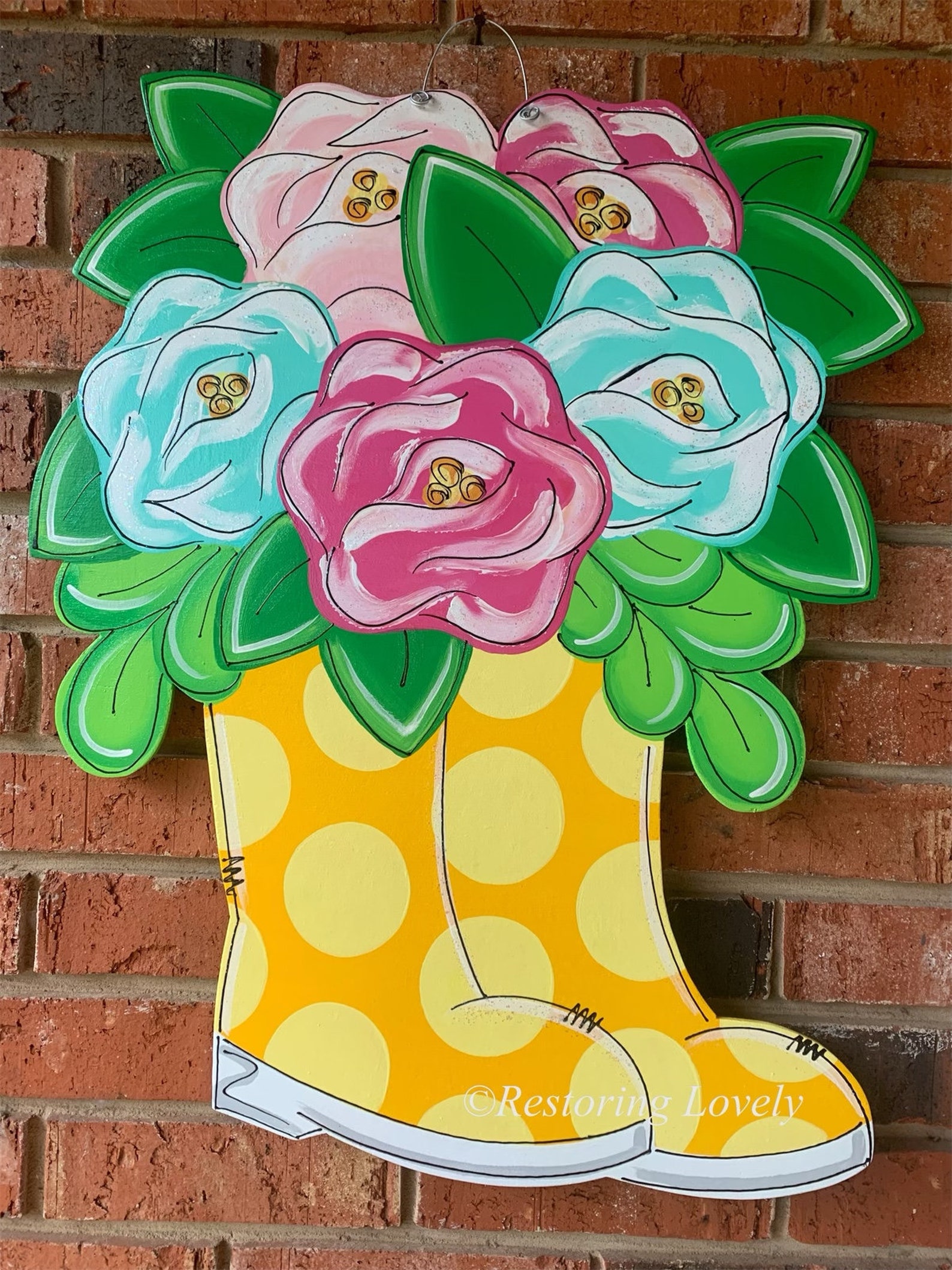 Template Spring Door Hanger Template Rain Boots Door Hanger - Etsy
