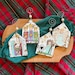 Hand Painted Nativity Ornament Set of 4, Wooden Manger Bundle ...