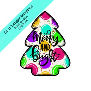 Christmas Tree Door Hanger Template, DIY Wood Cutout (PDF & JPEG) - Etsy