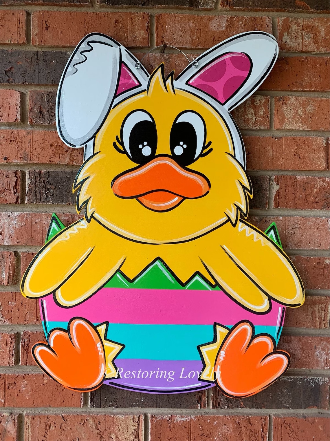 Template Easter Door Hanger Template Chick Door Hanger | Etsy