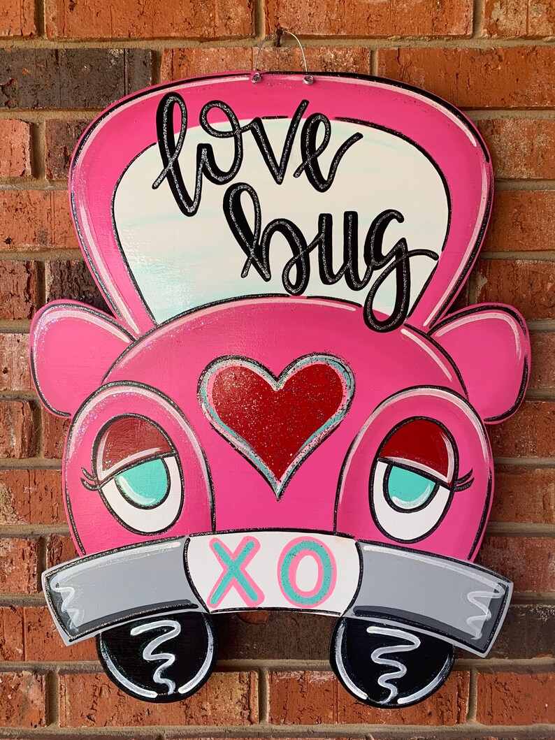 Template, Valentines Door Hanger Template, Love Bug Door Hanger ...