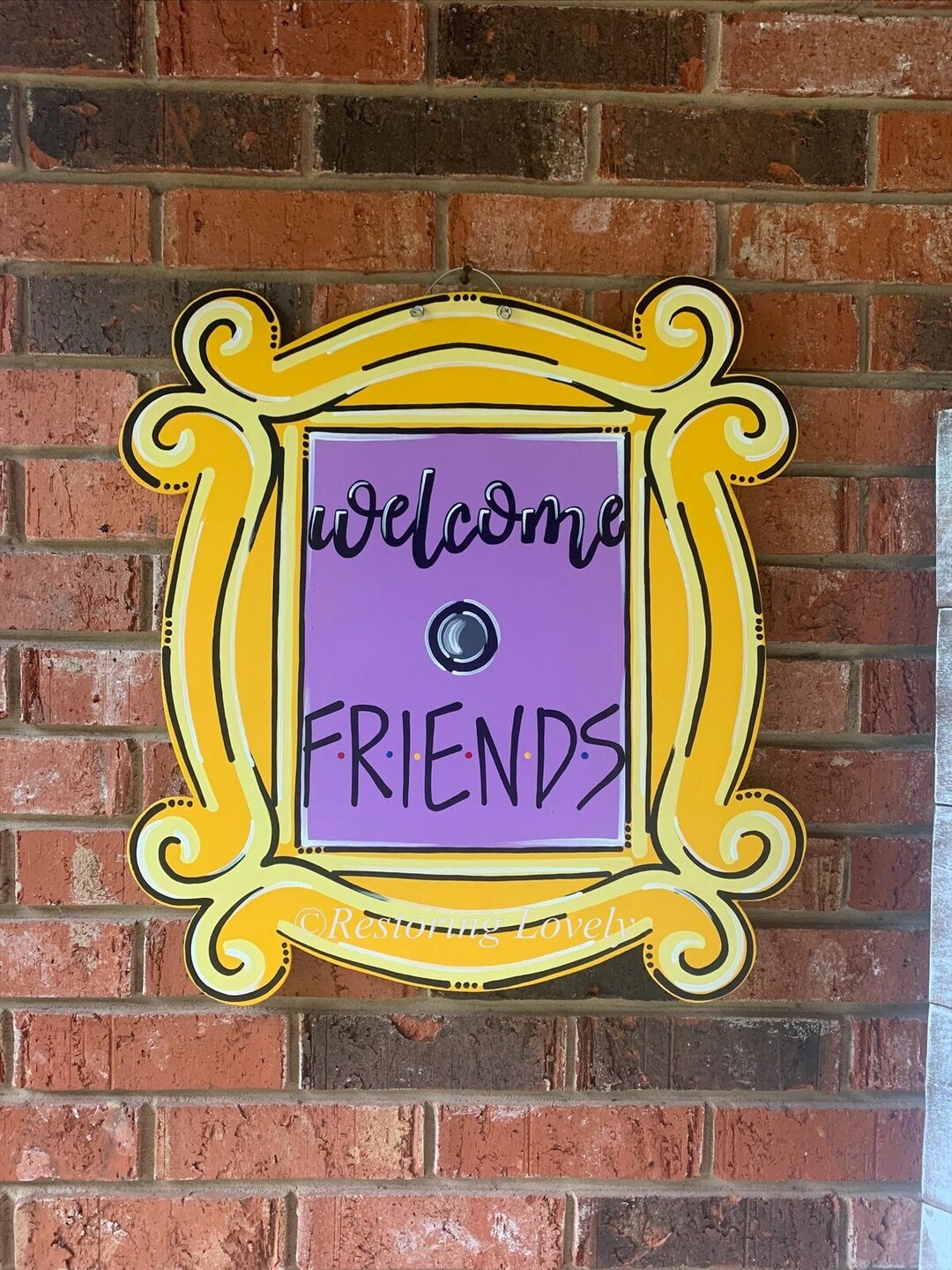 Friends Inspired Door Hanger, Welcome Door Hanger, Welcome Friends Door ...