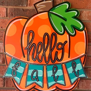 TEMPLATE, Pumpkin Door Hanger Template, Fall Door Hanger Template ...