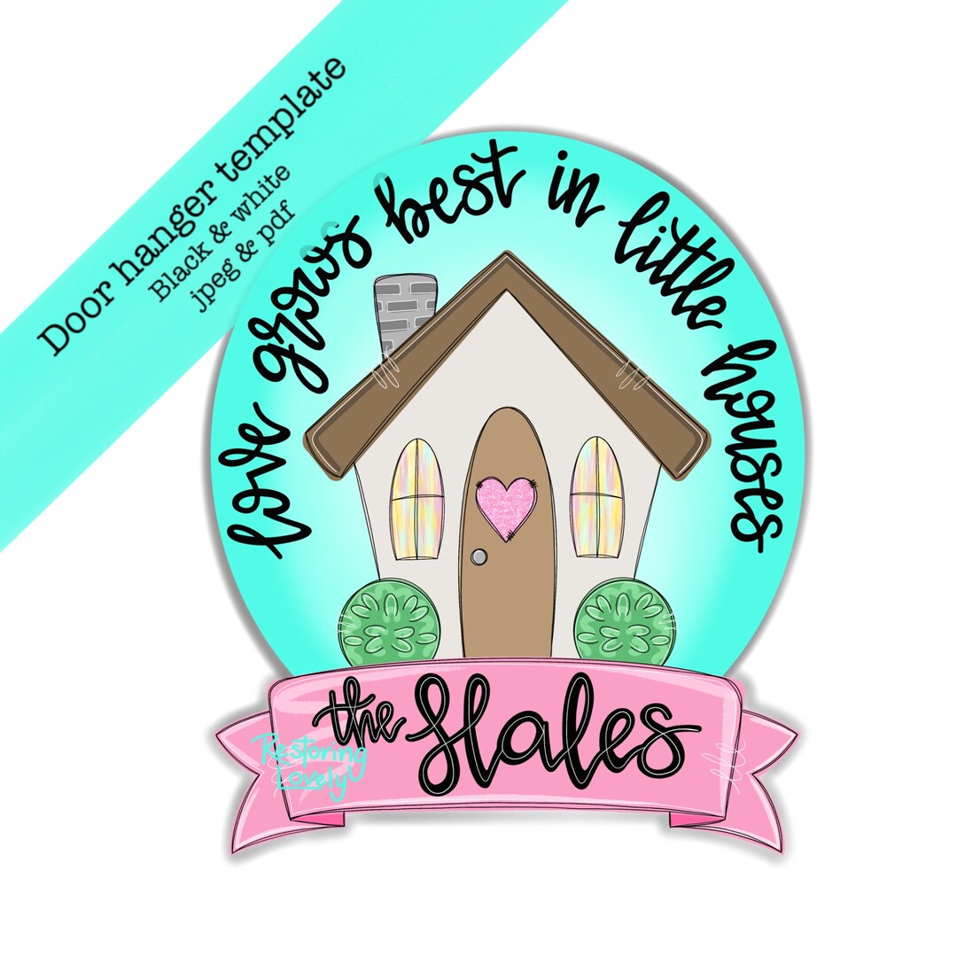 Template, Valentines Door Hanger Template, Everyday Template, Love ...