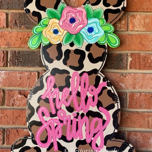 Template, Bunny Door Hanger Template, Easter Template, Hello Spring ...