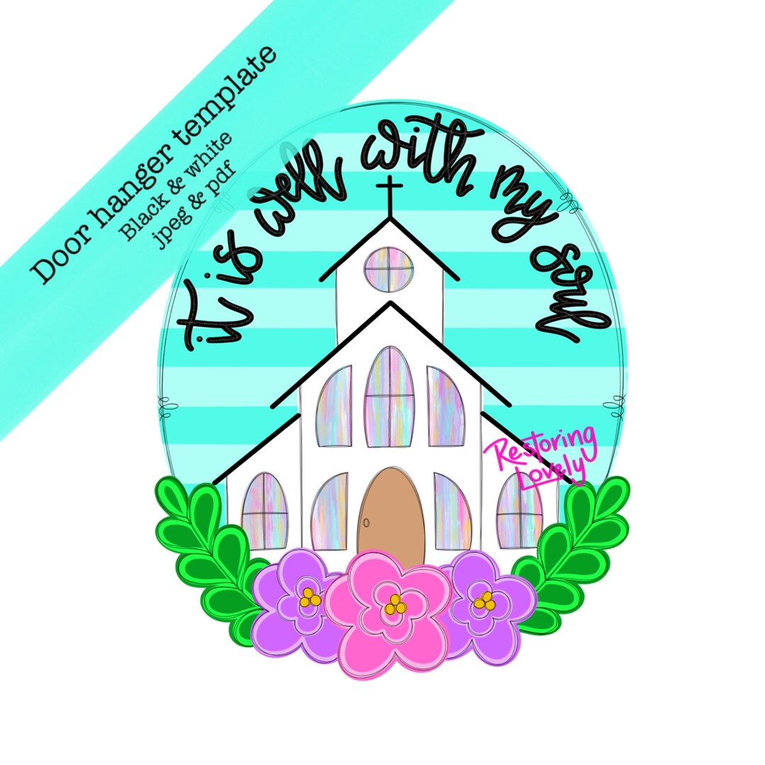 TEMPLATE, Easter Door Hanger Template, Spring Door Hanger Template ...