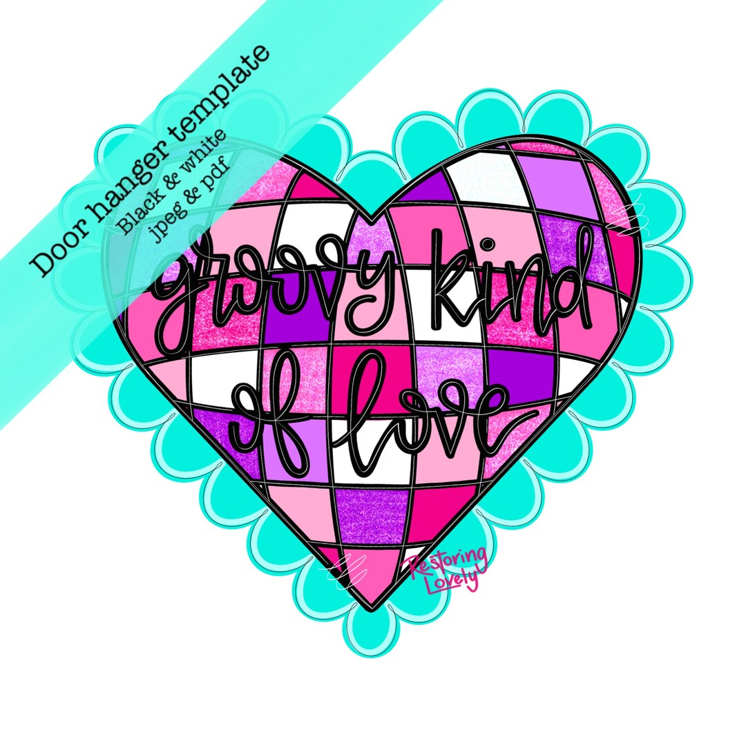 Template Valentines Door Hanger Template Heart Template - Etsy