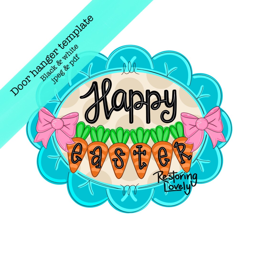 Template, Easter Door Hanger Template, Spring Carrot Template, Diy ...