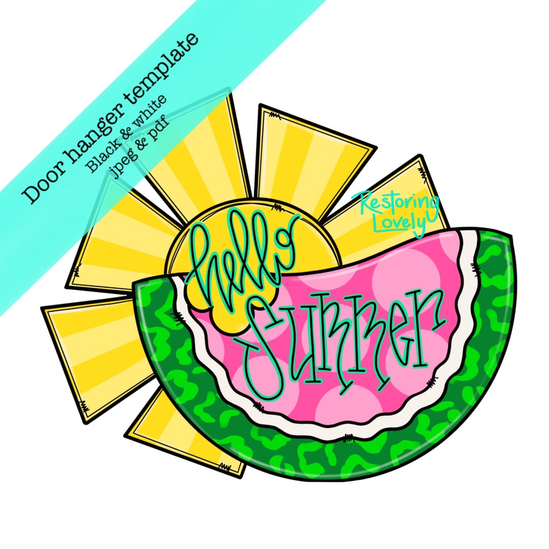 Template Summer Door Hanger Template Sunshine Door Hanger Template