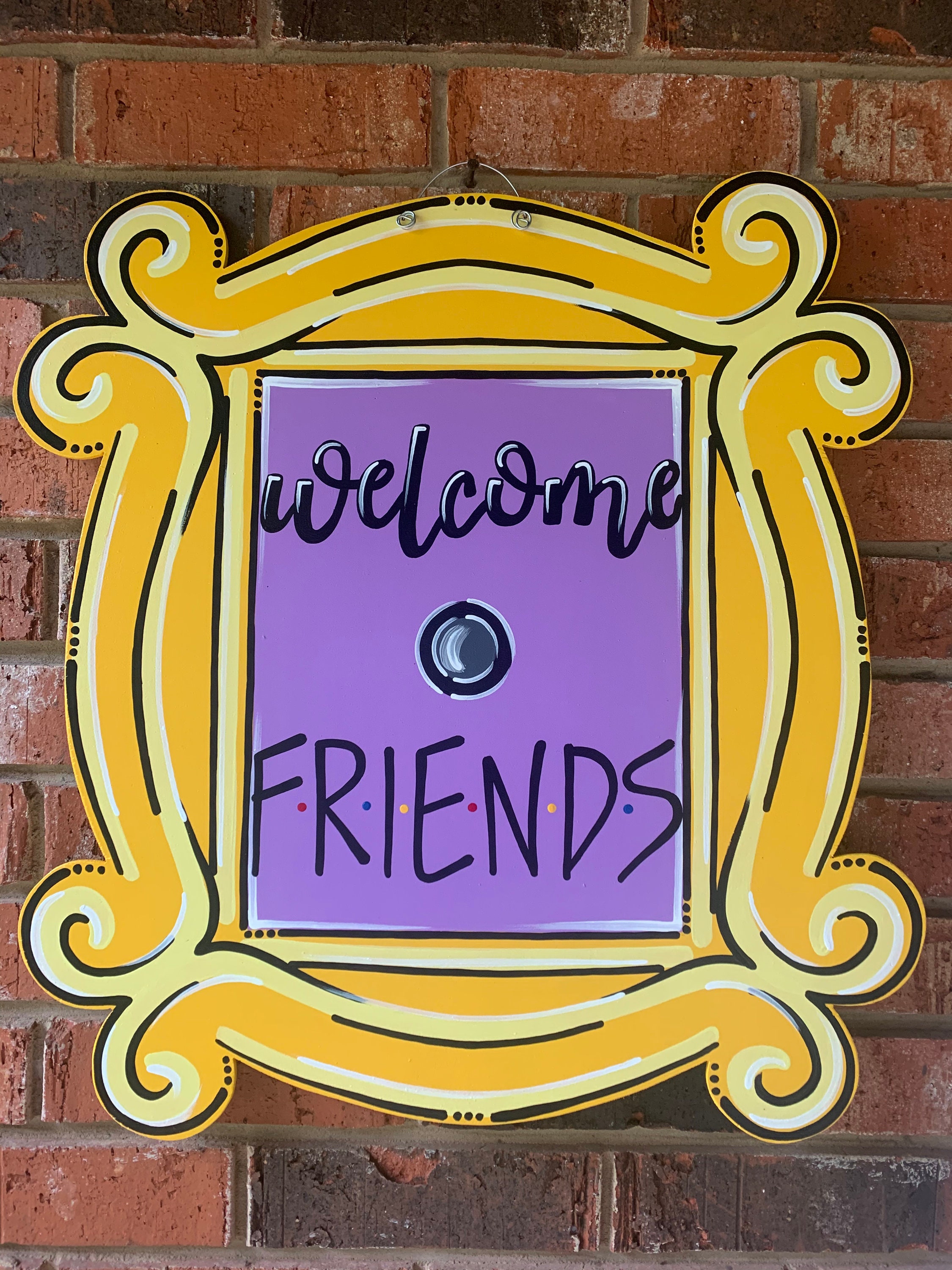 Template Friends Inspired Door Hanger Template Welcome | Etsy