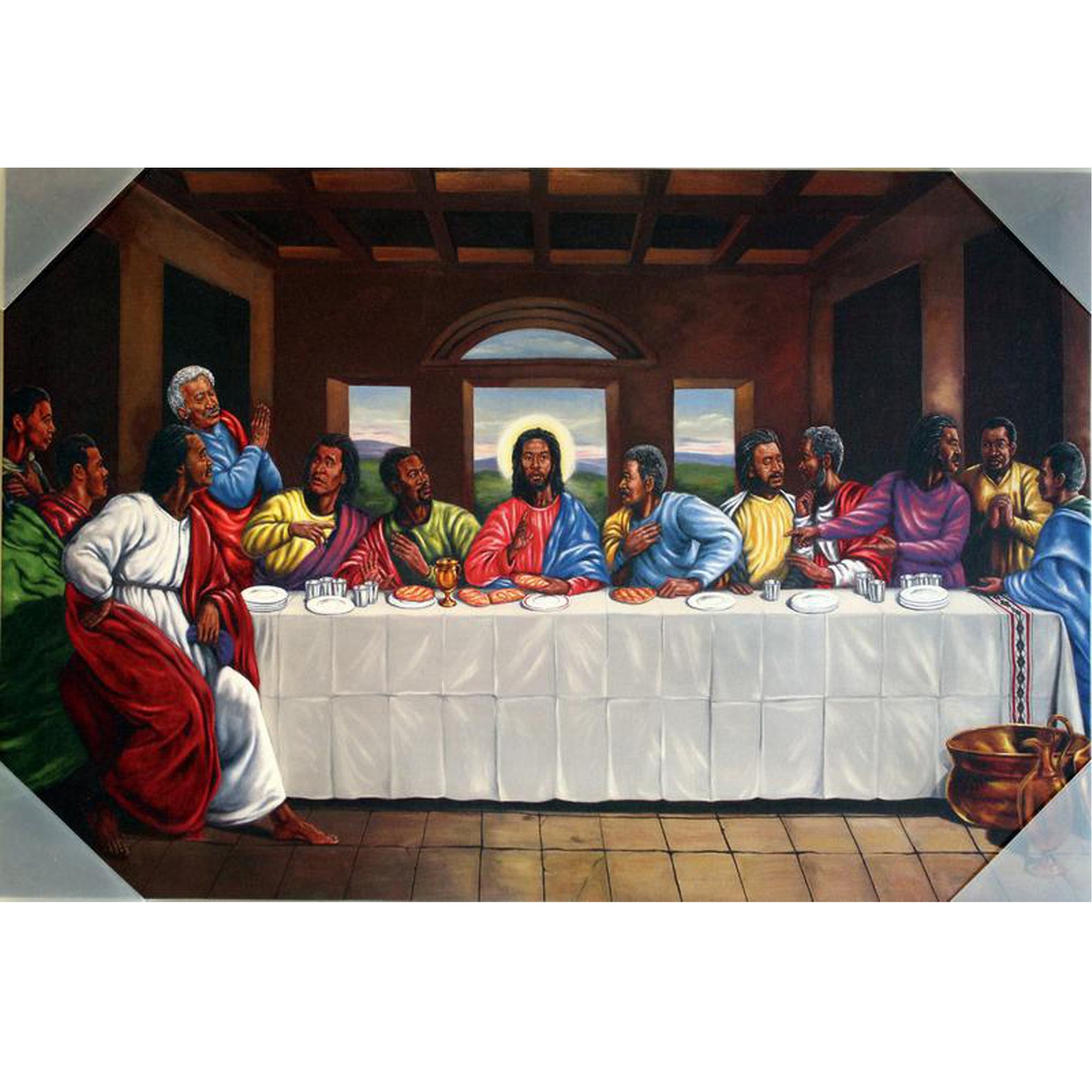 Black Last Supper: Canvas 24"x 36" - Etsy