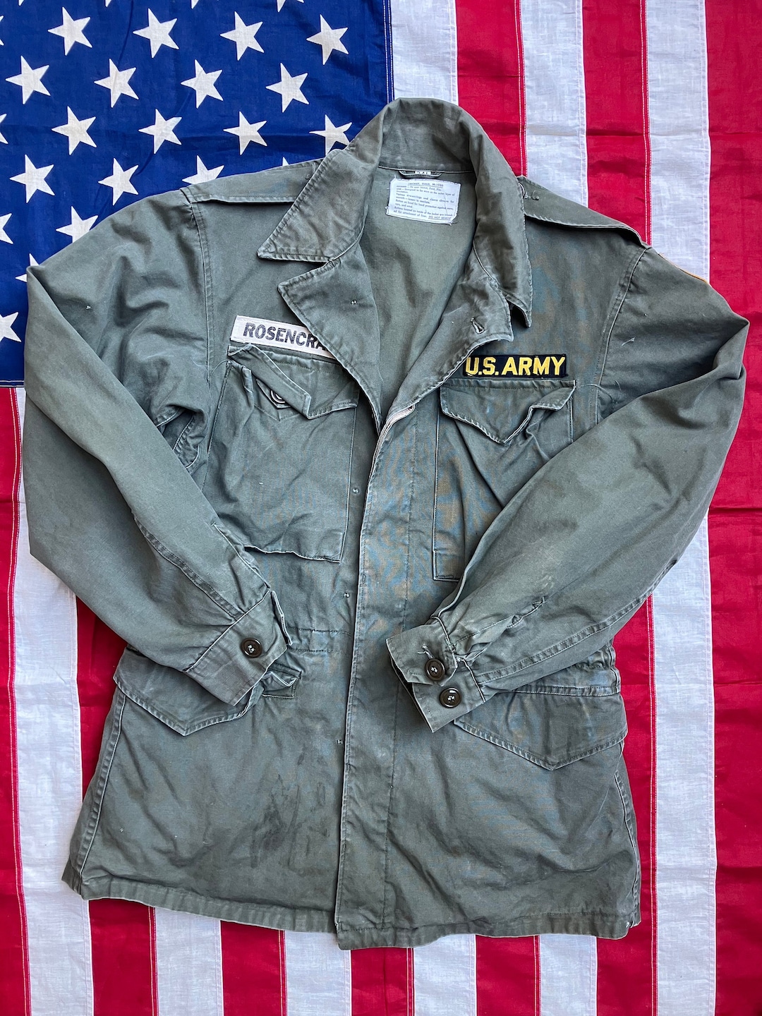 Vintage Field Jacket M50 Size 34L (M/L) | Made in USA | Incredibly Rear ...