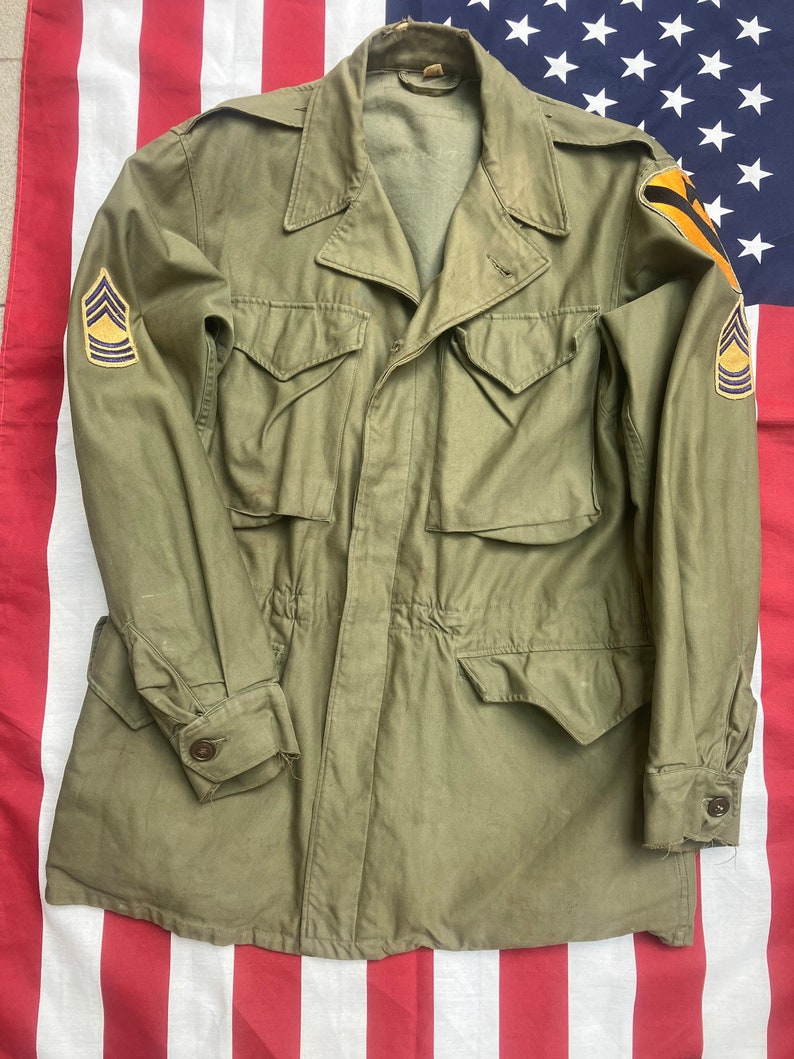 Vintage 1940's Field Jacket M43, First Cavalry Division, Size 36L M/L ...