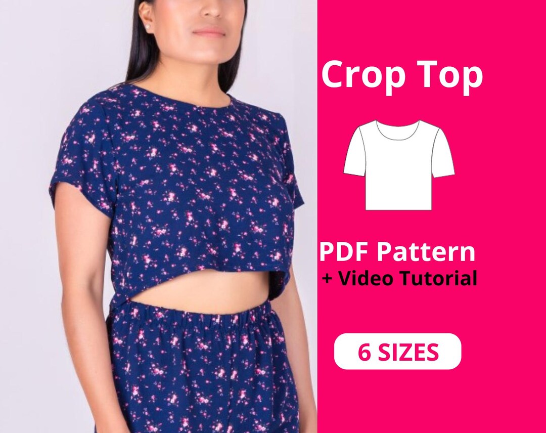 Dora Crop Top | PDF Sewing Pattern | Crop Top Pattern | Instant ...