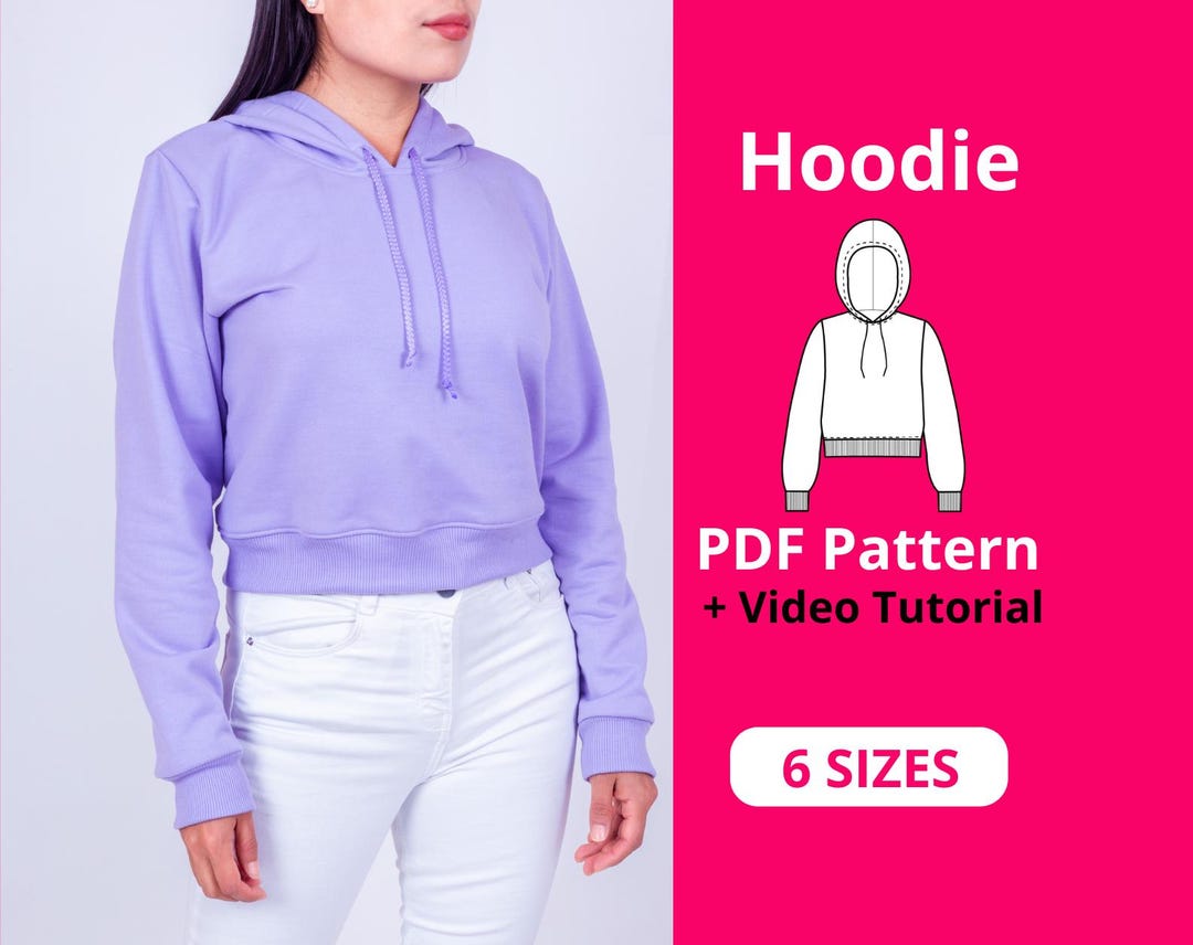 Valeria Hoodie Sewing Pattern | PDF Sewing Pattern | Hoodie Pattern ...
