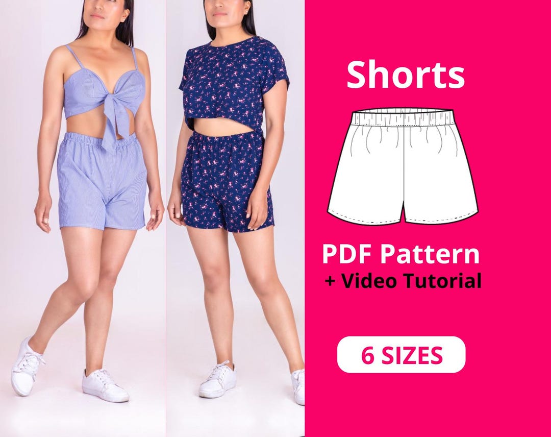 Leslie Shorts Sewing Pattern | PDF Sewing Pattern | Shorts Pattern ...