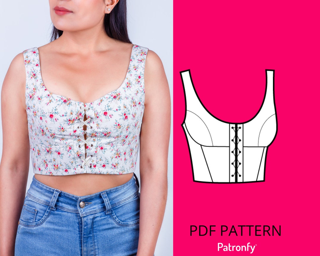 Alicia Bustier PDF Sewing Pattern Bustier Pattern - Etsy