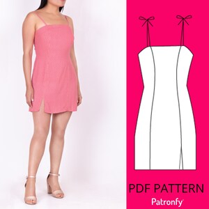 Emma Dress PDF Sewing Pattern Cami Dress Pattern Dress - Etsy
