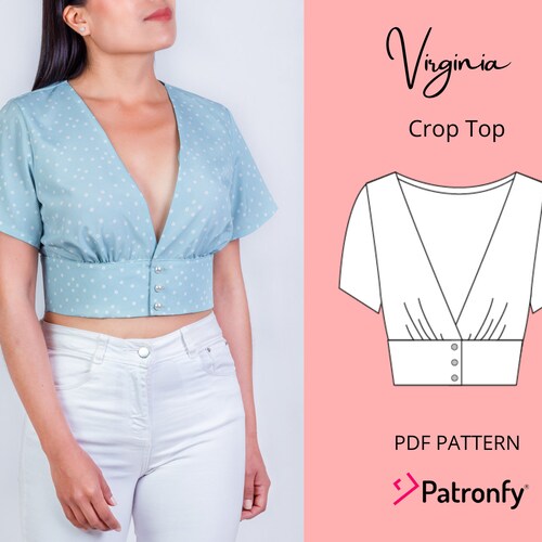 PDF Sewing Pattern back Criss Cross Crop Top - Etsy