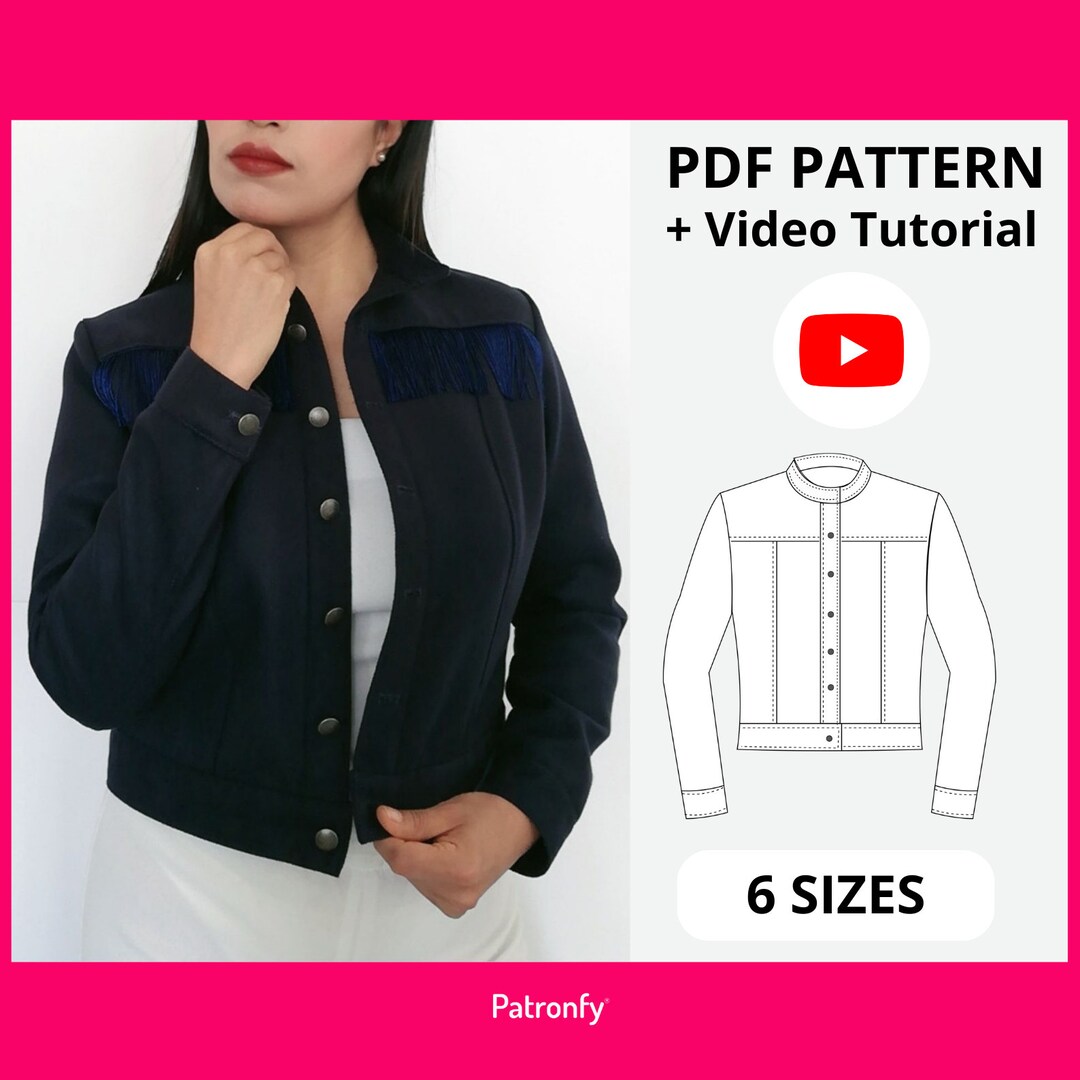 Adriana Jacket PDF Sewing Pattern Jacket Pattern for Women Jacket ...
