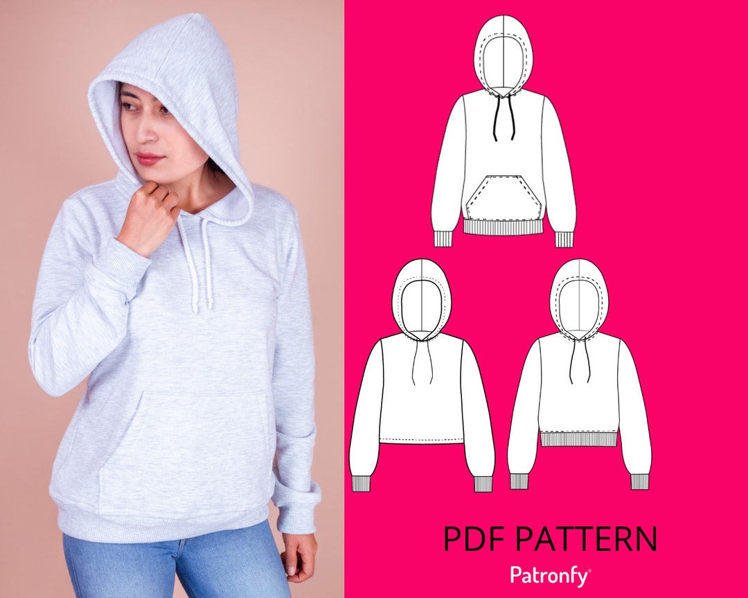 Hoodies Patterns PDF Sewing Pattern 3 Patterns Pattern - Etsy