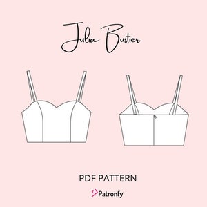 Julia Bustier | PDF Sewing Pattern | Bustier Sewing Pattern | Instant ...