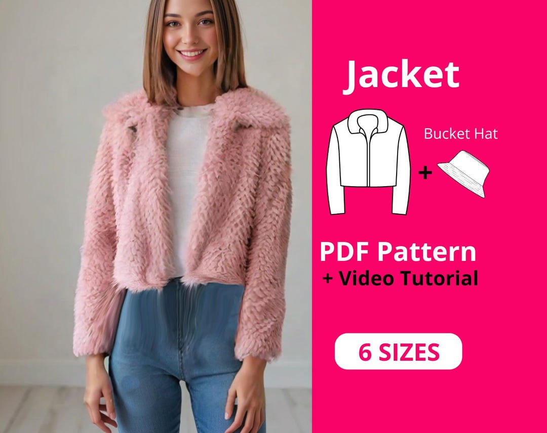 Jacket Sewing Pattern | Oversized Jacket Pattern | Jacket Pattern ...